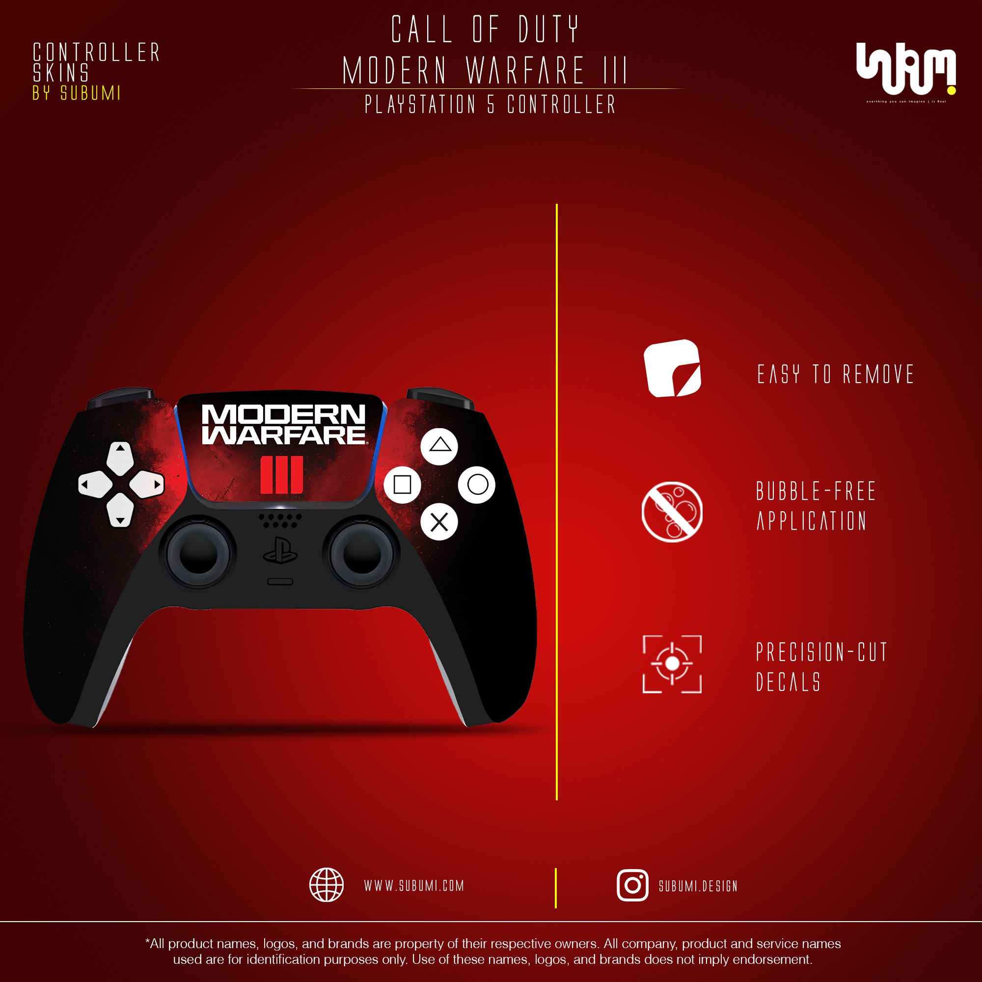 Call Of Duty MW3 Controller Skin - PS5 DualSense | SUBUMI – Subumi